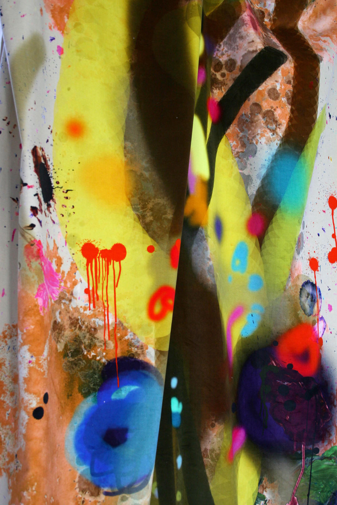 Graffiti Stripe Velvet fabric | Timorous Beasties